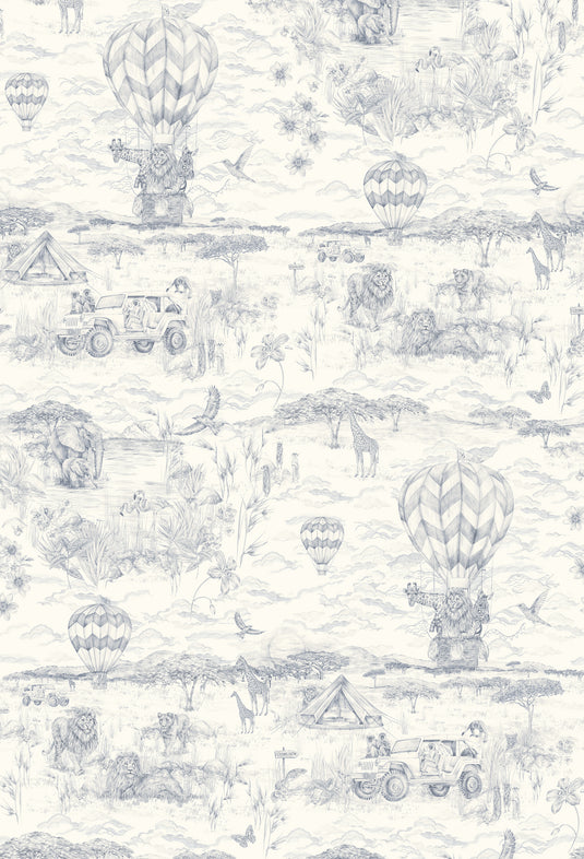 LYONS DEN Baby Blue Wallpaper – Victoria Sanders Design