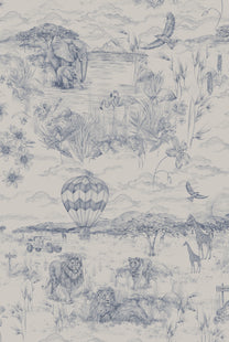 LYONS DEN Classic Navy Wallpaper – Victoria Sanders Design