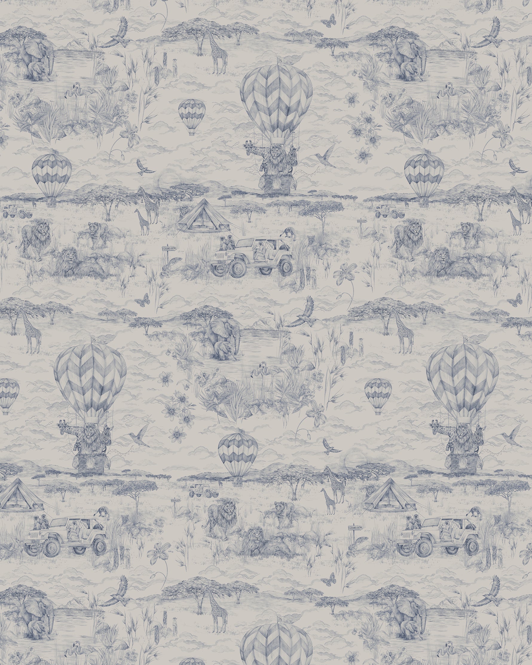 LYONS DEN Classic Navy Wallpaper – Victoria Sanders Design