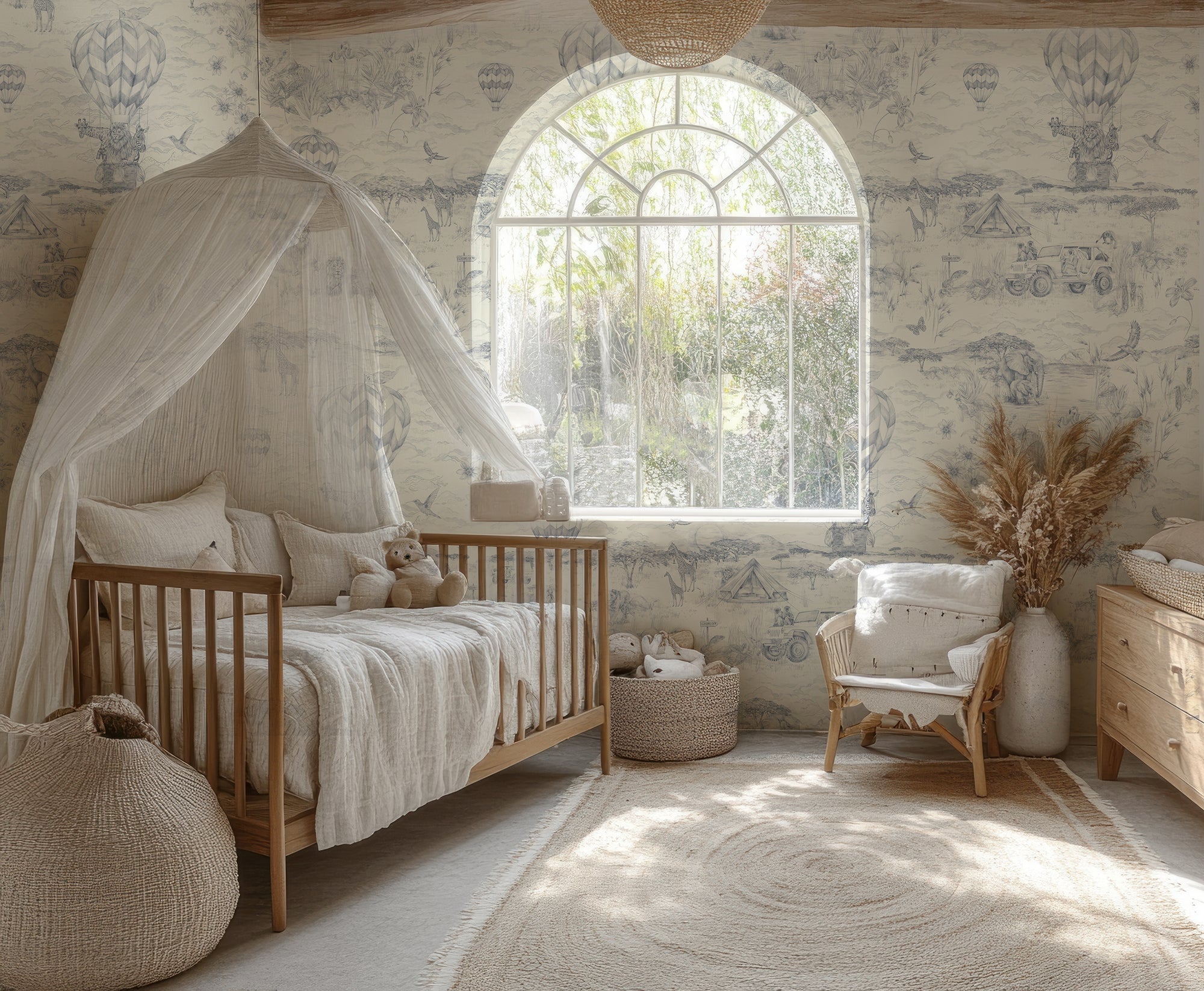 LYONS DEN Baby Blue Wallpaper – Victoria Sanders Design