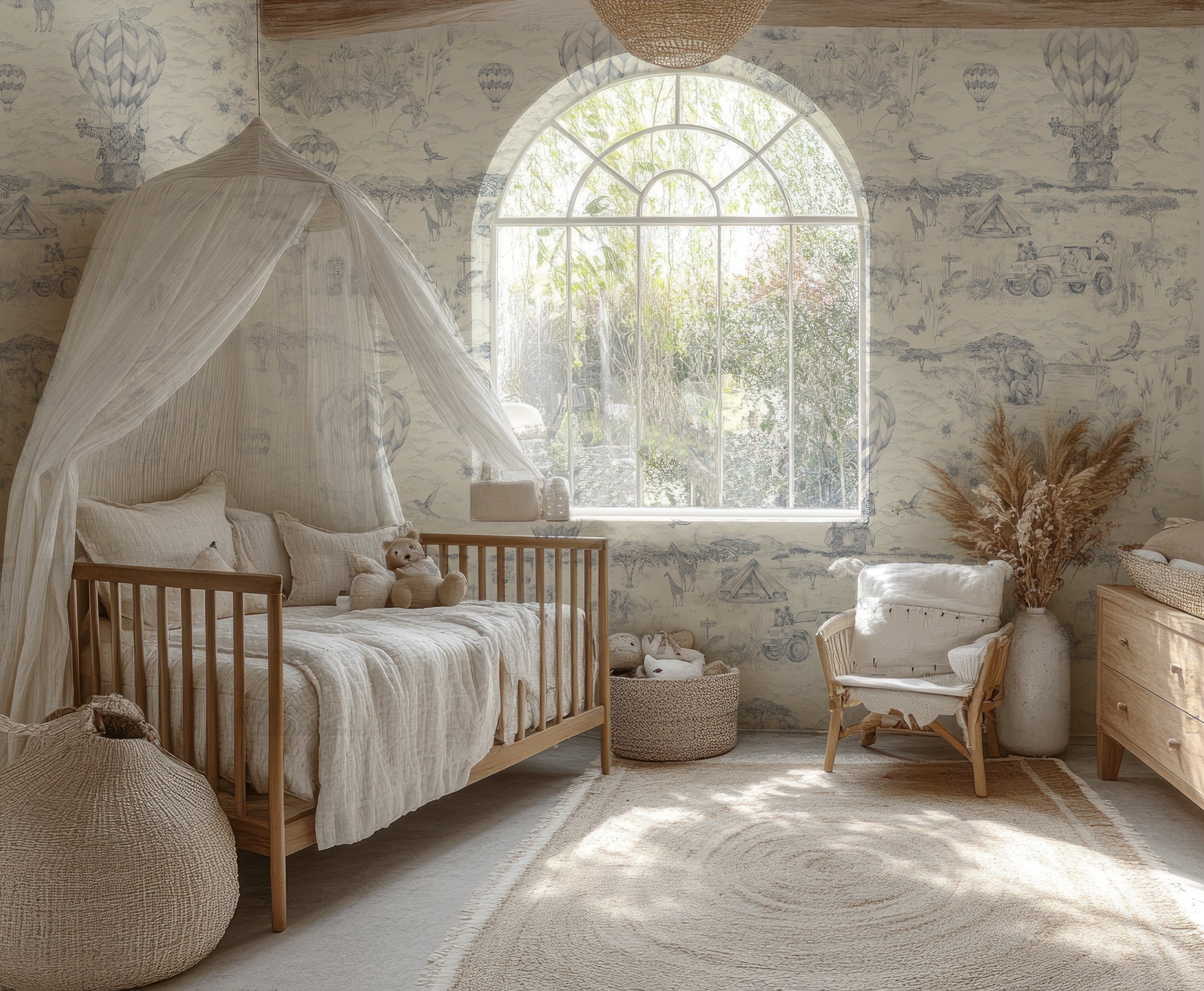 LYONS DEN Baby Blue Wallpaper – Victoria Sanders Design