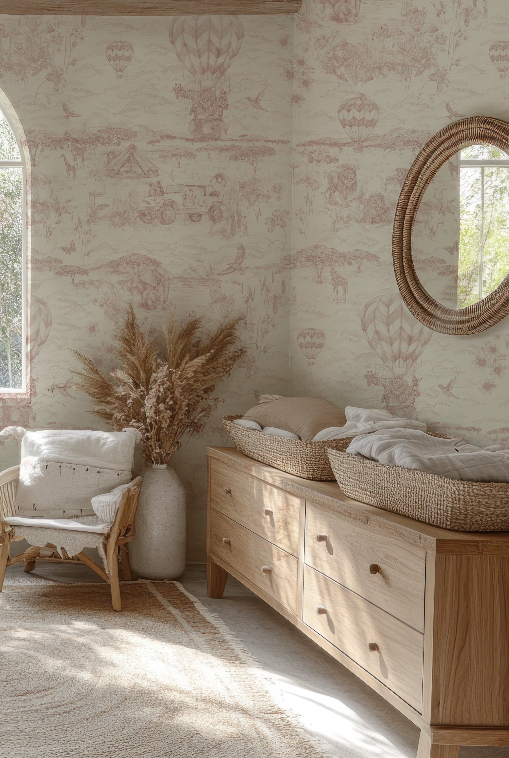 LYONS DEN Baby Pink Wallpaper – Victoria Sanders Design