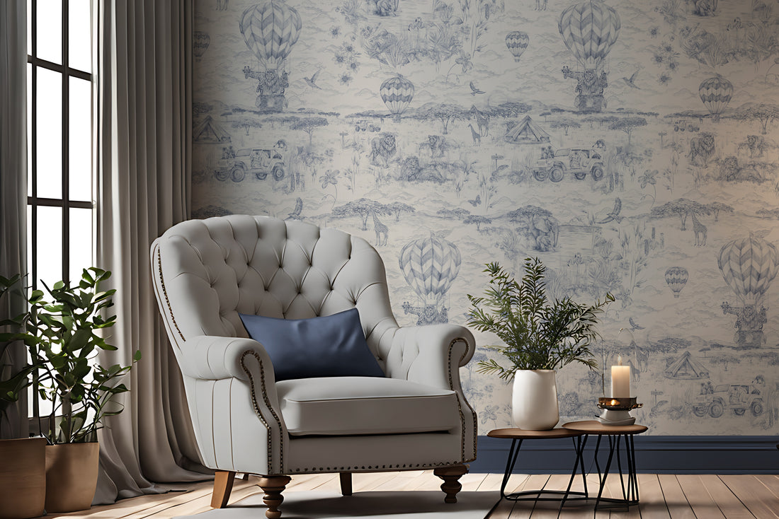 LYONS DEN Classic Navy Wallpaper – Victoria Sanders Design